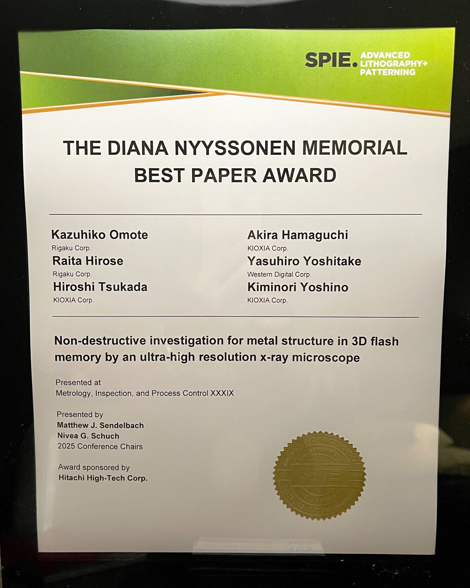 [Press Release]Rigaku Wins Diana Nyyssonen Memorial Best Paper ...